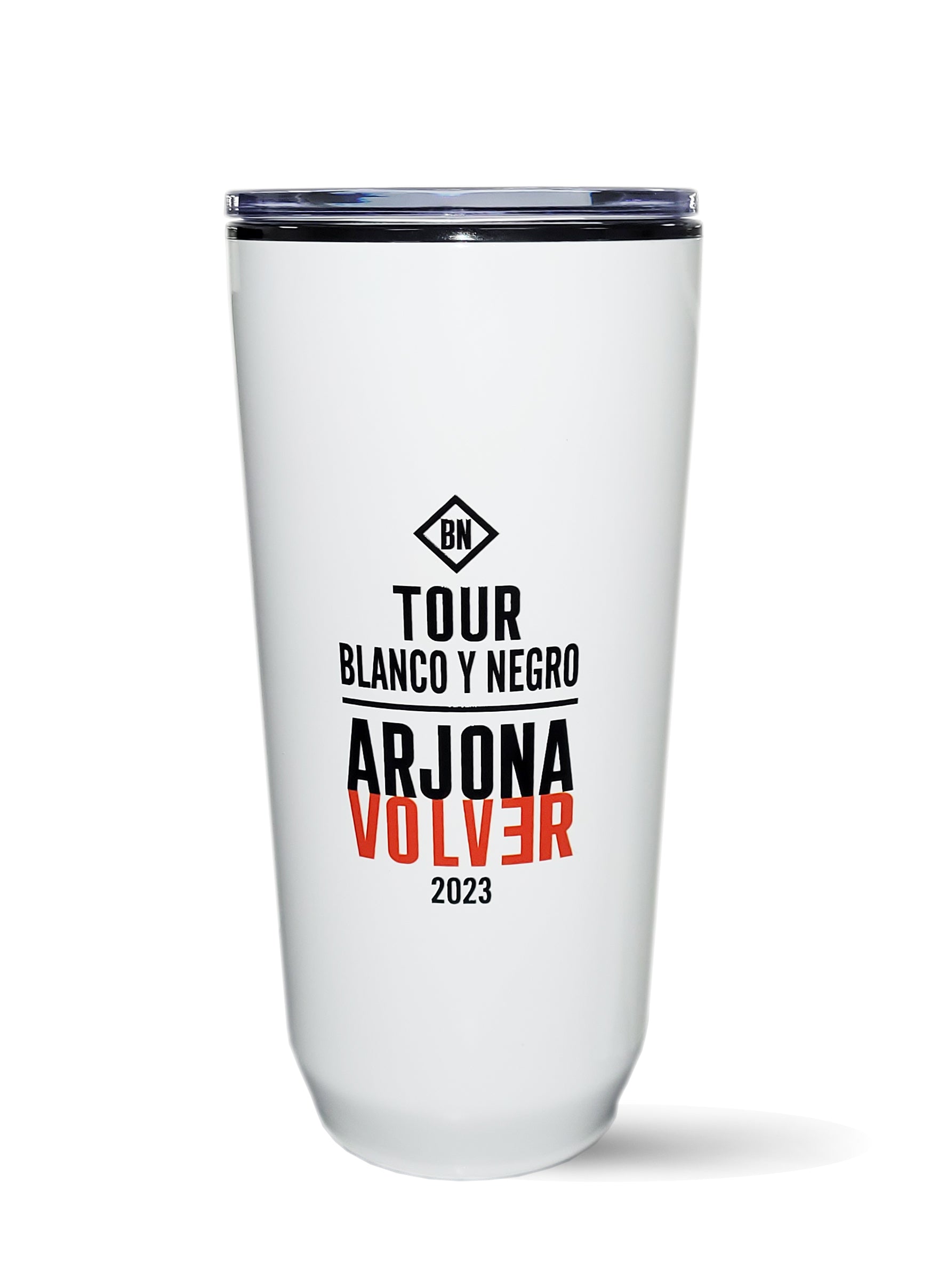 VASO BLANCO TOUR BLANCO Y NEGRO – Ricardo Arjona Merchandising